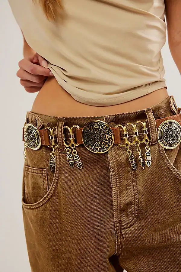 Free People Cairo Embellished Belt - Black | Editorialist