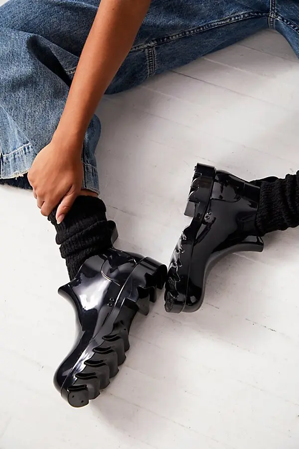 Free People High Street Rain Boots Black Editorialist