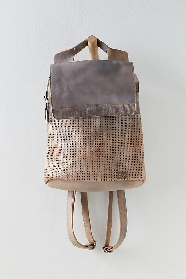 Bed Stu Patsy Leather Backpack - Grey