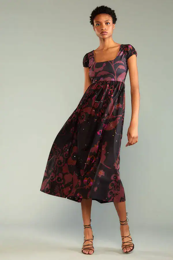 Cynthia Rowley Nightfall Midi Dress In Black - 75% Off | Editorialist