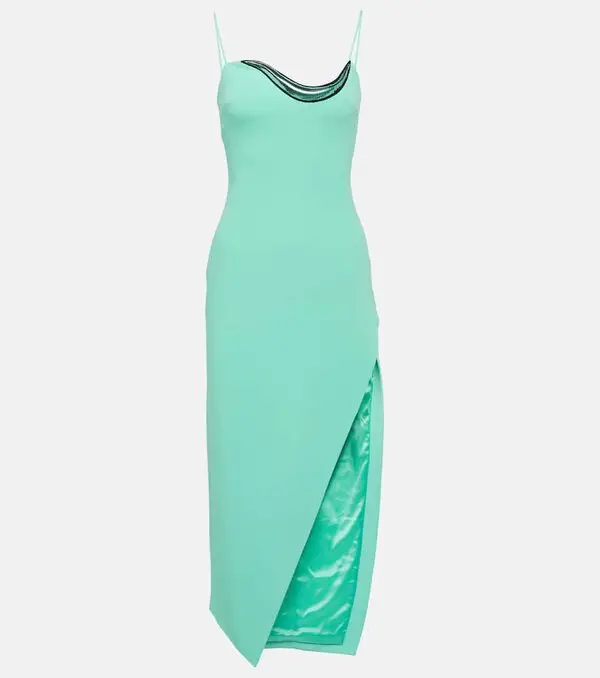 David Koma Embellished Midi Dress