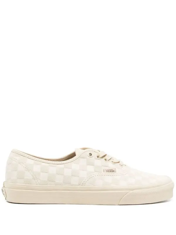 VANS Logo-patch Check-pattern Sneakers - Neutrals