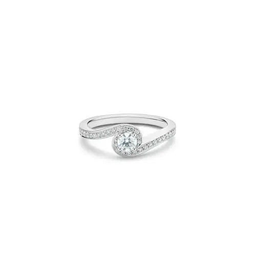 DeBeers Caress Round Brilliant Diamond Ring In Platinum - White ...