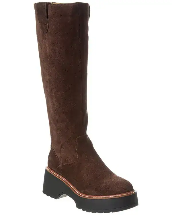 Buy Blondo Greta Waterproof Suede Kneehigh Boot Brown At 47 Off Editorialist