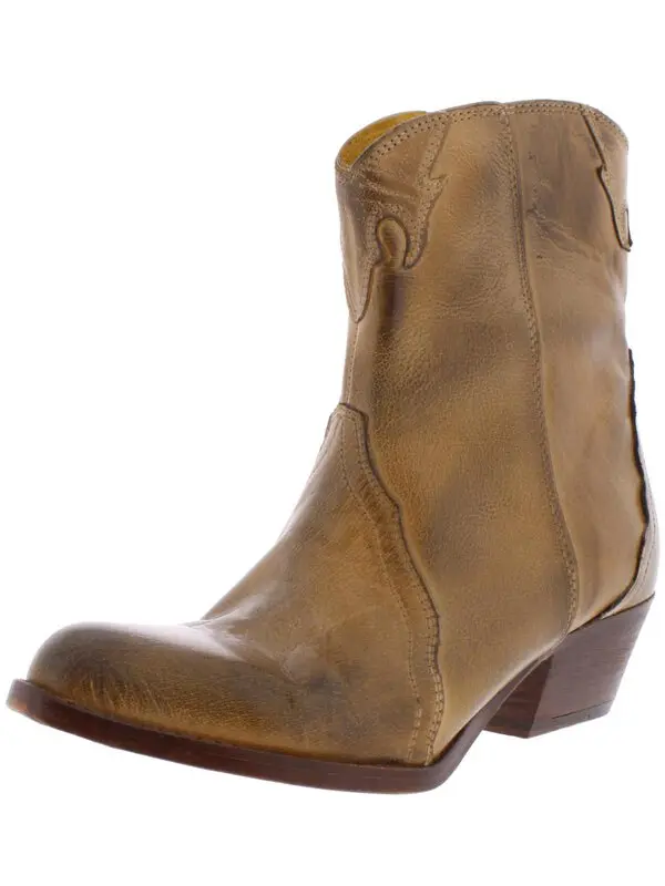 Buy Free People New Frontier Leather Block Heel Cowboy, Western Boots ...