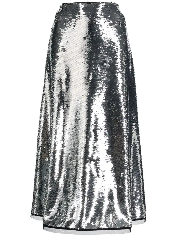 MOLLY GODDARD Sequinned Midi Skirt