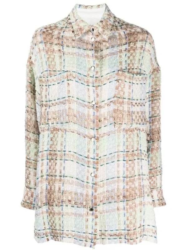 IRO PARIS Maryse Tweed Overshirt - Brown