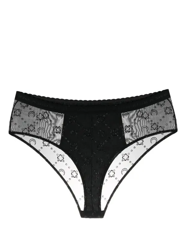 MARINE SERRE Moonogram-flocked Mesh Briefs