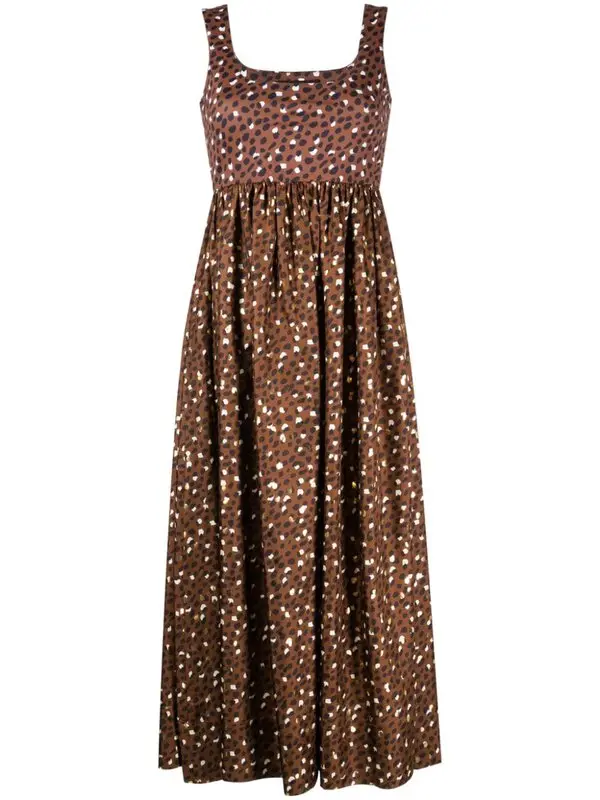 Cynthia Rowley Leopard-print Silk Midi Dress
