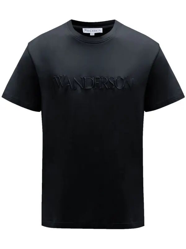 JW Anderson Embroidered-logo Cotton T-shirt - Black
