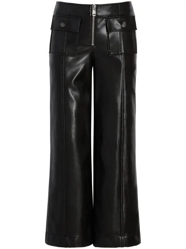 Cinq À Sept Faux-leather Bootcut Trousers