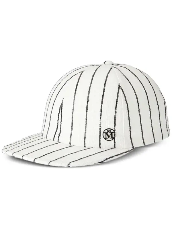 MAISON MICHEL Hailey Sequin-embellished Cap
