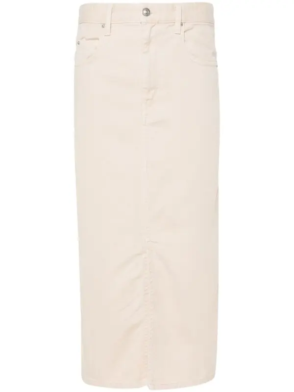Isabel Marant Tilauria Denim Midi Skirt - Neutrals