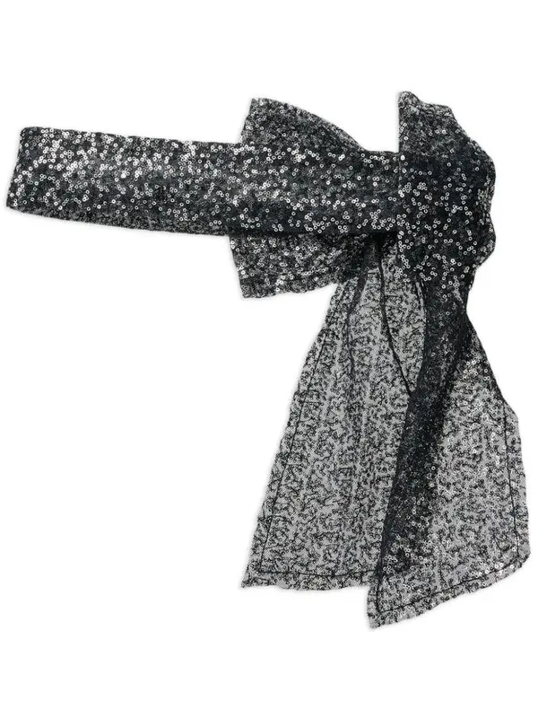 MAISON MICHEL Wicole Sequin-embellished Headband - Black