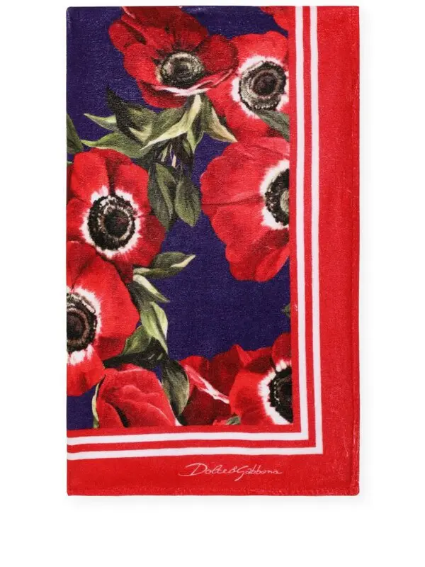 Dolce & Gabbana Anemone Cotton Beach Towel