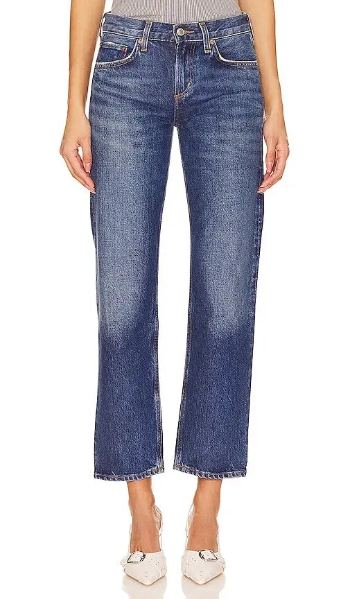 AGOLDE Amber Low Rise Straight Jeans - Milestone