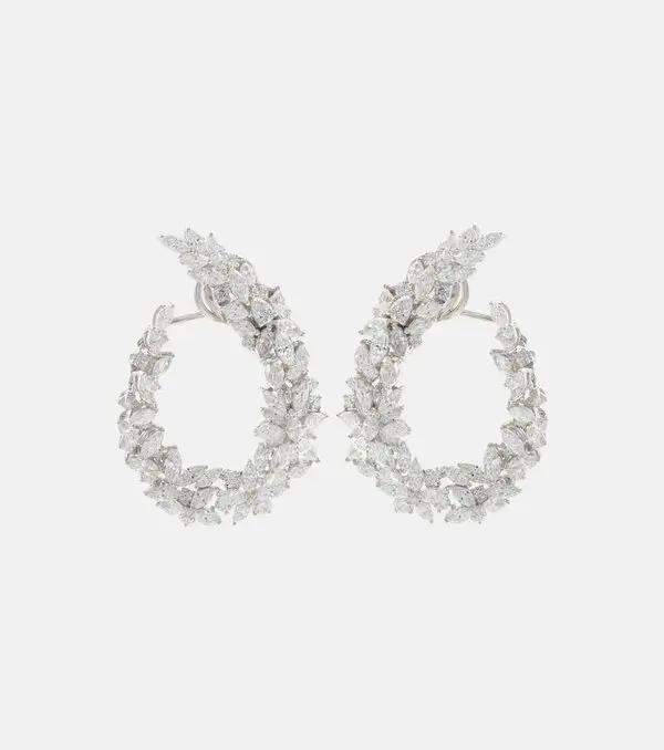 Yeprem 18kt White Gold Diamond Earrings