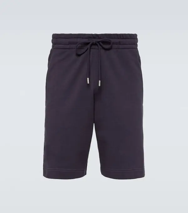 Dries Van Noten Cotton Jersey Shorts - Blue