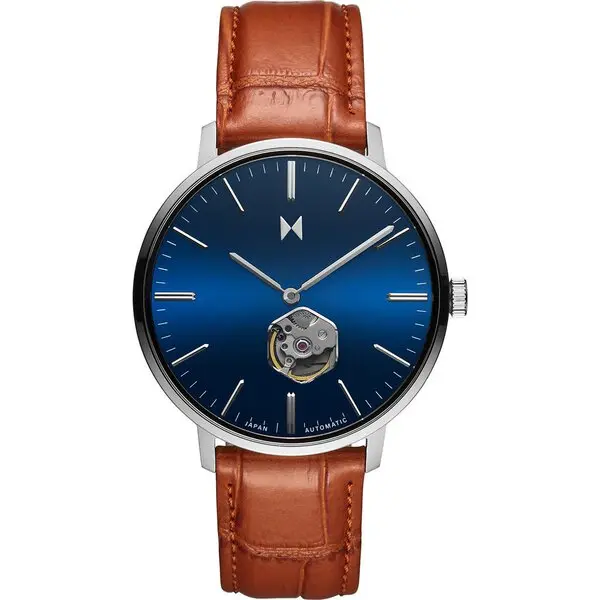 MVMT Legacy Slim Automatic Strap Watch - Brown