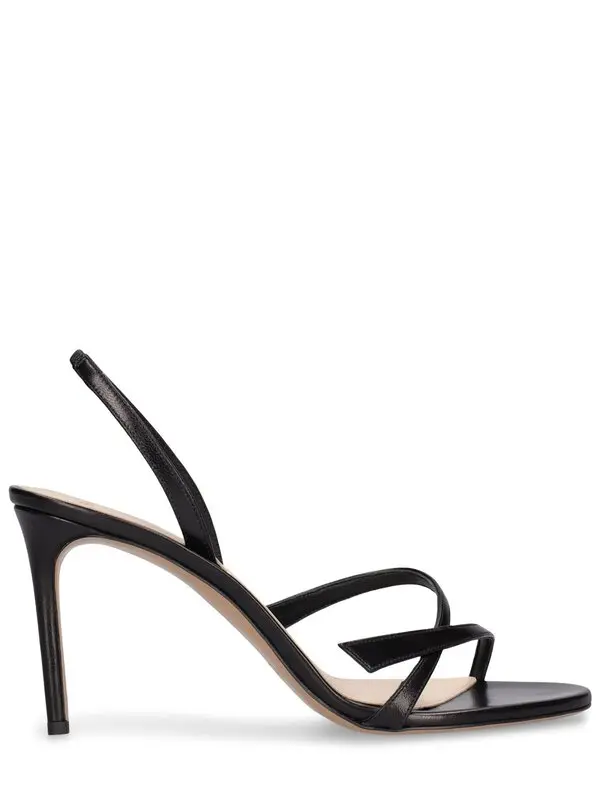 ALEXANDRE BIRMAN 85mm Tita Leather Sandals - Black | Editorialist