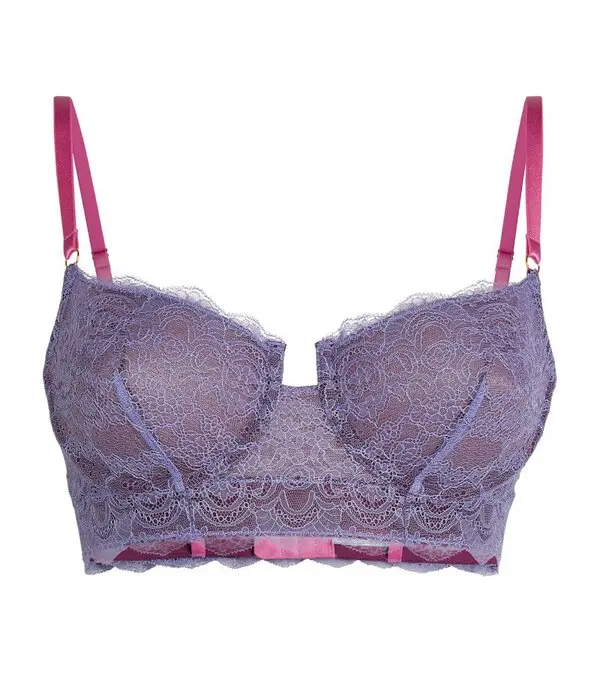 Dora Larsen Lace Savannah Underwire Bra In Purple - 59% Off | Editorialist