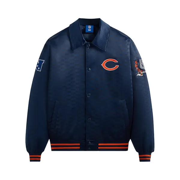 Kith Nfl: Bears Satin Bomber Jacket - Blue