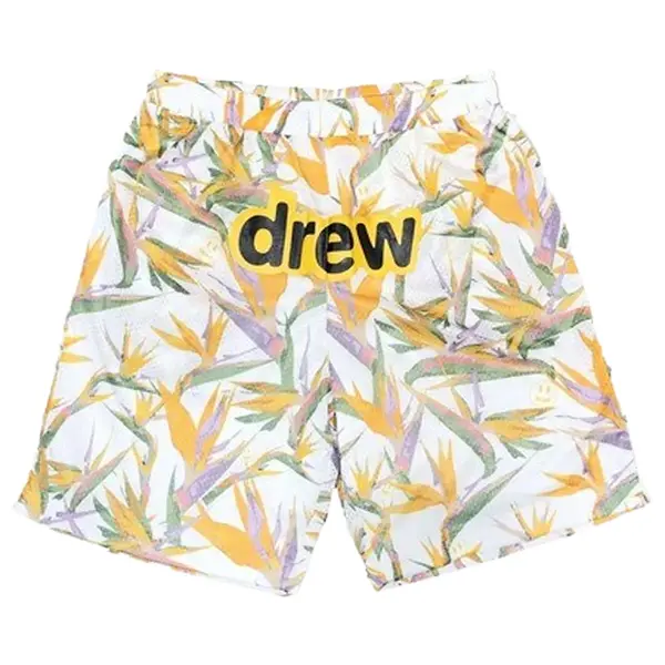 Drew House Secret Birds Of Paradise Mesh Shorts - White | Editorialist