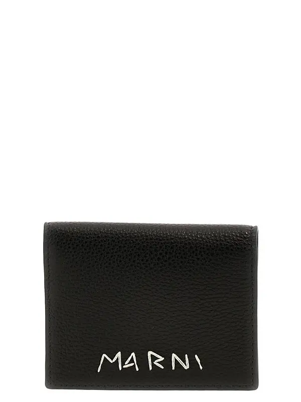 Buy Marni Logo Embroidery Cardholder - Black At 33% Off | Editorialist