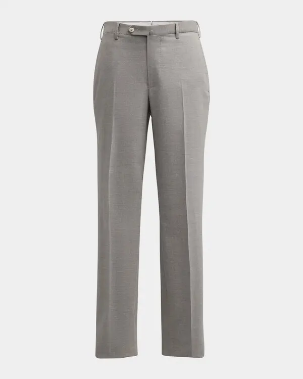 Isaia Linen-blend Cropped Pants - Light Grey