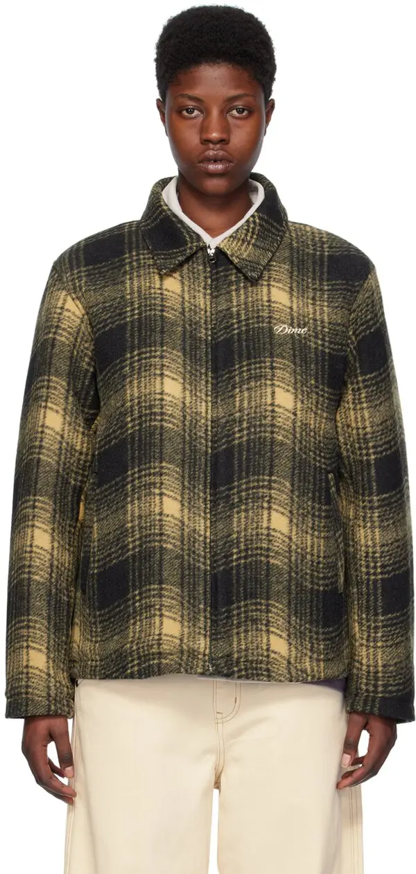 Dime Tan & Black Wave Plaid Jacket In Camel - 57% Off | Editorialist