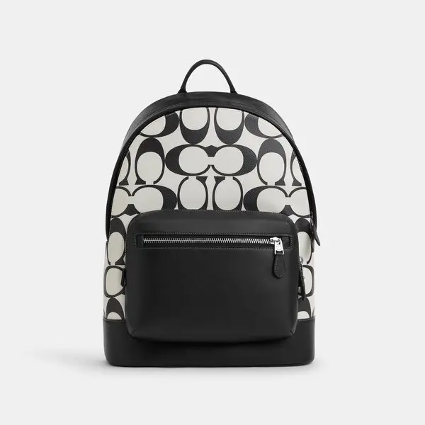 Buy COACH OUTLET West Backpack In Signature Canvas - Multi At 60% Off ...