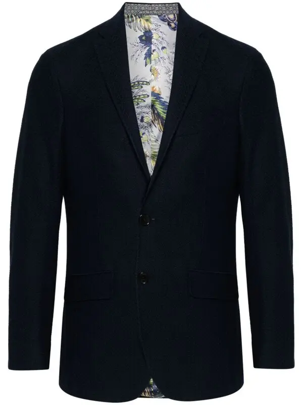 Etro Patterned Jacquard Single-breasted Blazer