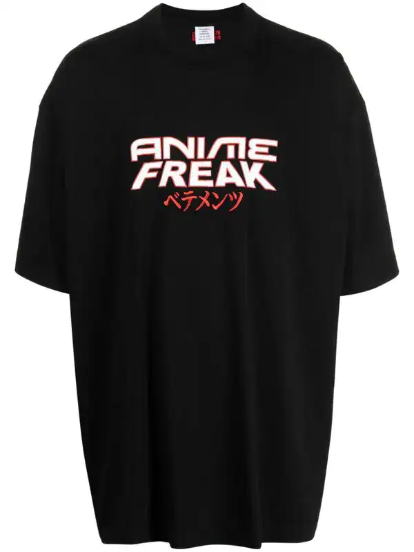 Vetements Anime Freak Cotton T-Shirt - Black | Editorialist