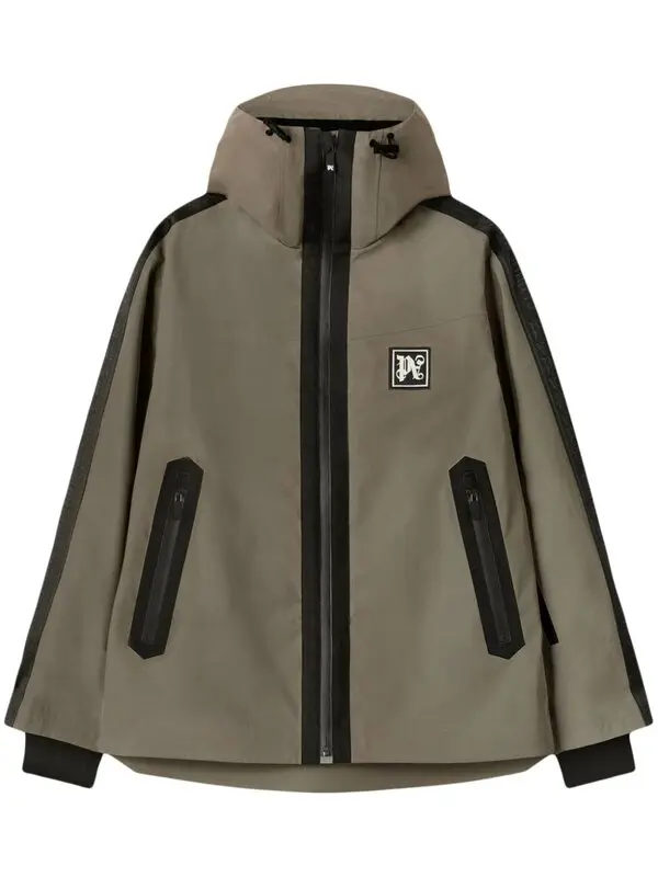 Palm Angels Reflective Hooded Ski Jacket - Grey