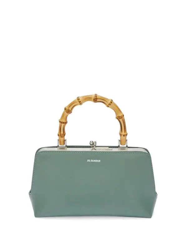 JIL SANDER Mini Goji Bamboo Leather Tote - Green