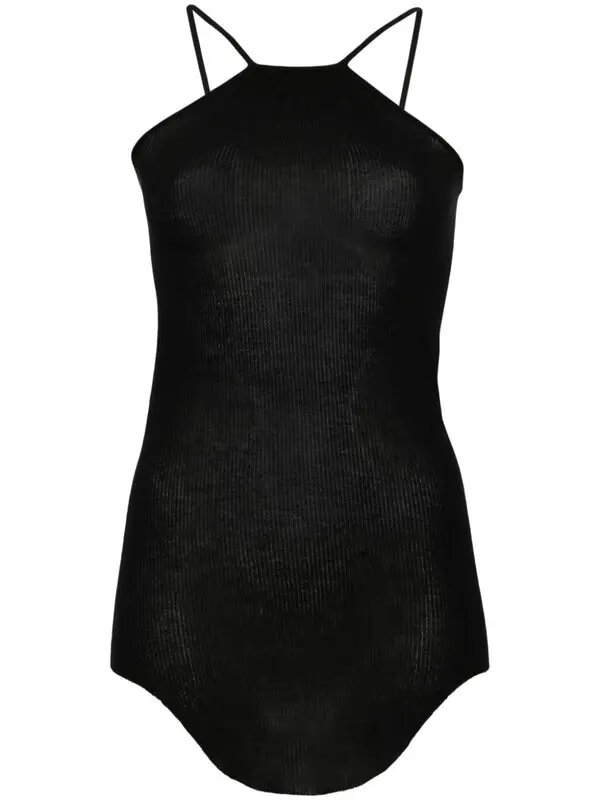Rick Owens Scorpio Ribbed-knit Tank Top - Black