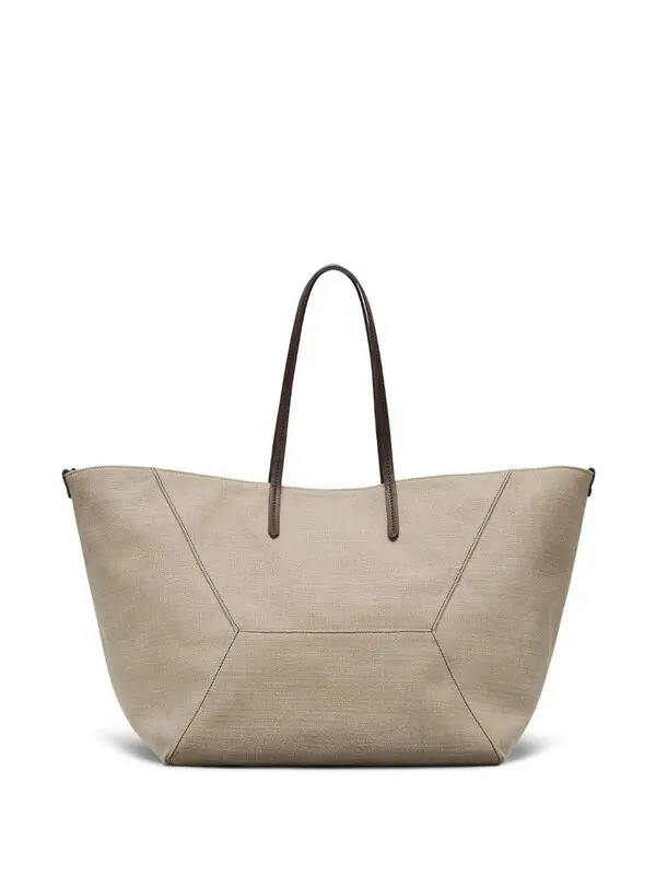 Brunello Cucinelli Trapeze Cotton-blend Tote Bag