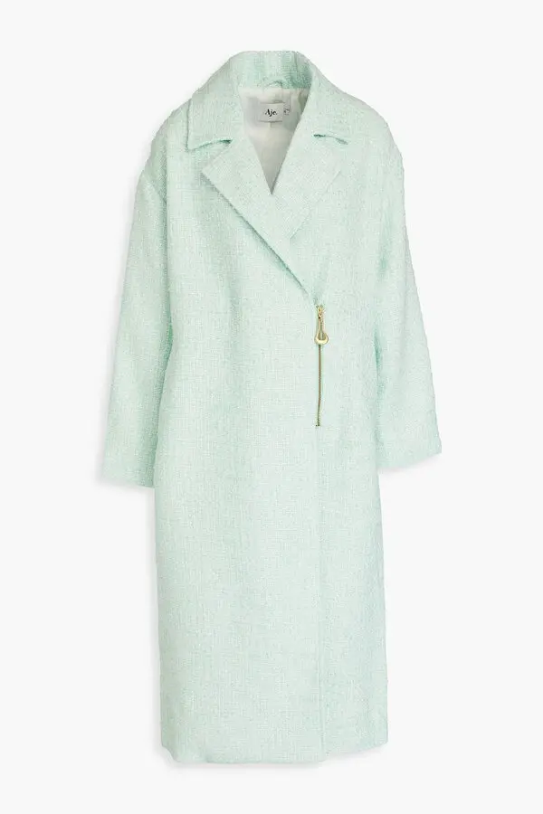 Aje Aurore Metallic Bouclé-tweed Coat