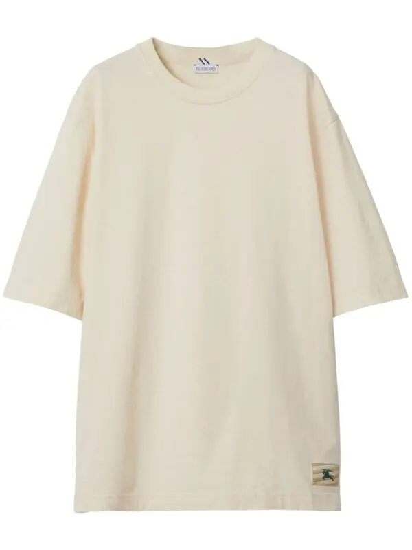 Burberry Equestrian Knight Cotton T-shirt - Neutrals