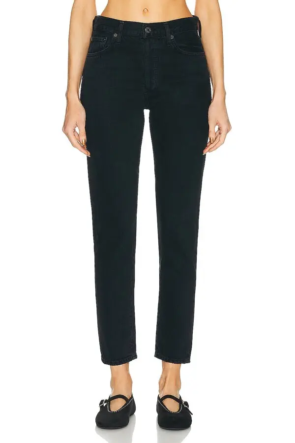 AGOLDE Austin Mid-rise Tapered Slim Jeans - Crushed