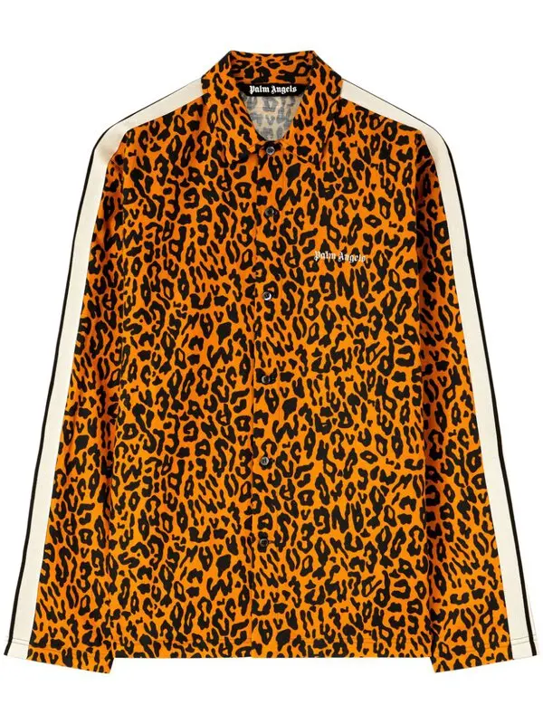 Palm Angels Cheetah-print Track Shirt - Orange