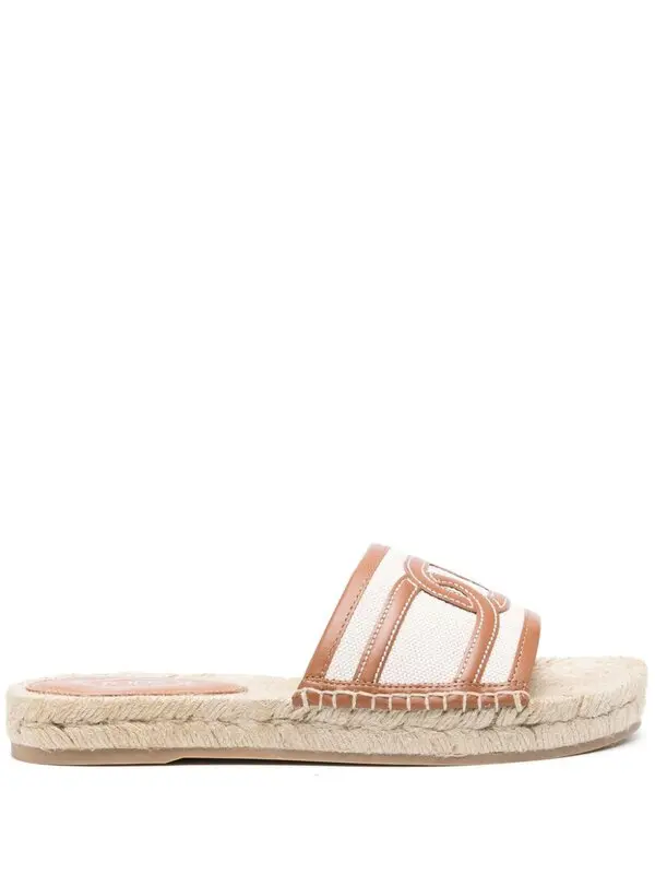 TOD'S Catena Logo-embroidered Espadrilles - Neutrals