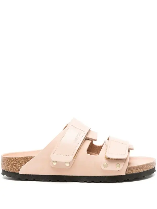 BIRKENSTOCK Uji Leather Slides - Neutrals