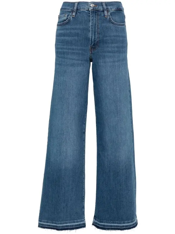 FRAME Le Slim High-rise Palazzo Jeans