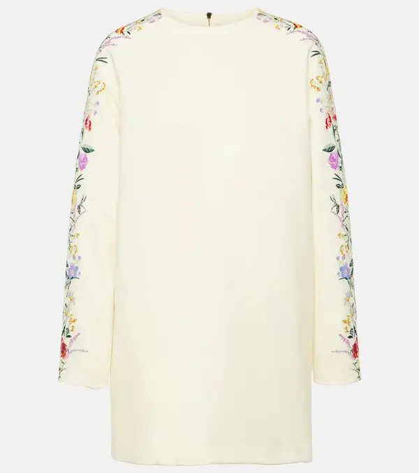 Max Mara Leva Floral Wool-blend Minidress