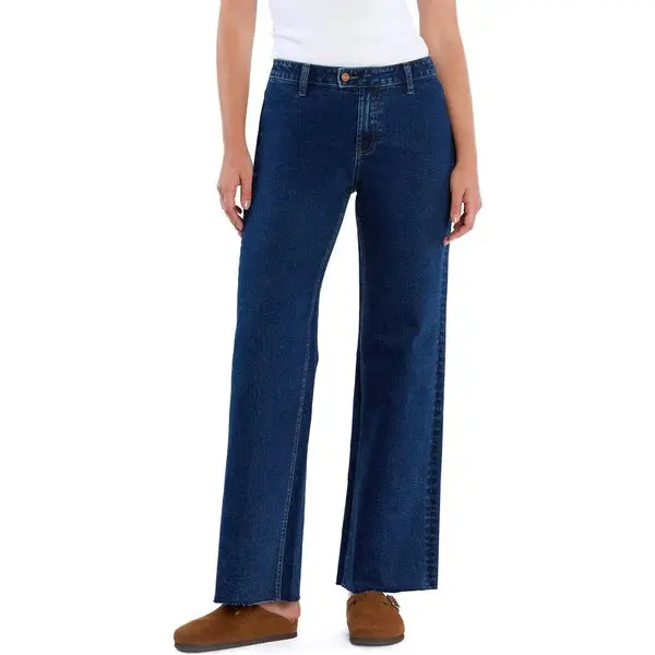 HINT OF BLU Flat Front Wide Leg Jeans - Unity Blue
