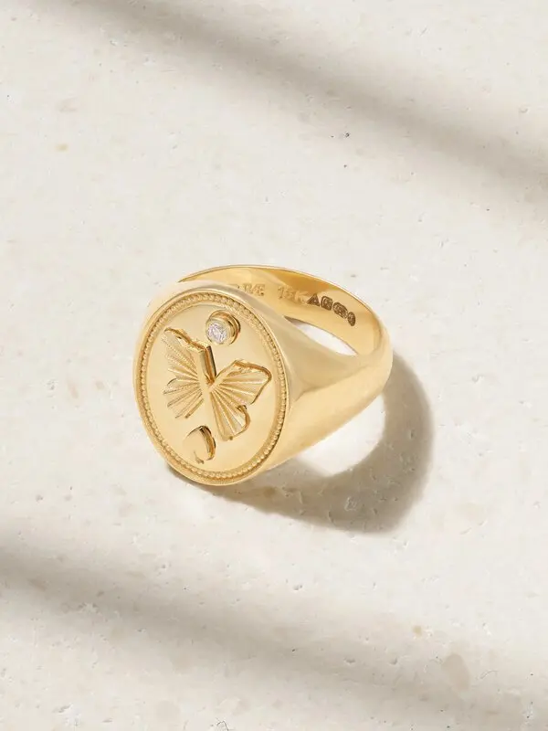 FOUNDRAE Reverie 18-karat Diamond Signet Ring