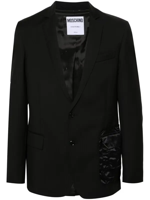 Moschino Single-breasted Wool Blazer - Black