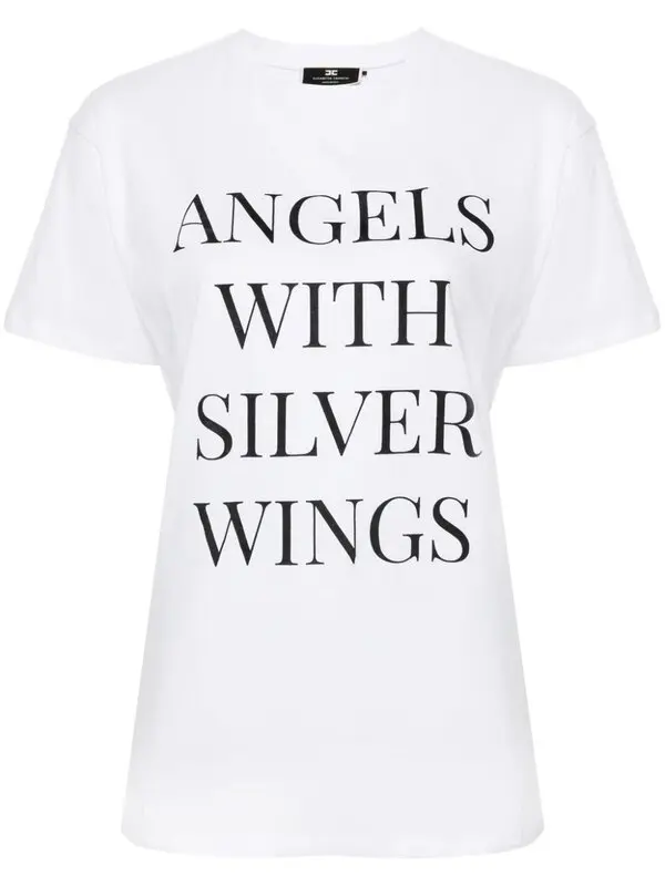 Elisabetta Franchi Slogan Print T-shirt