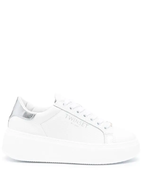 TWINSET Platform Leather Sneakers